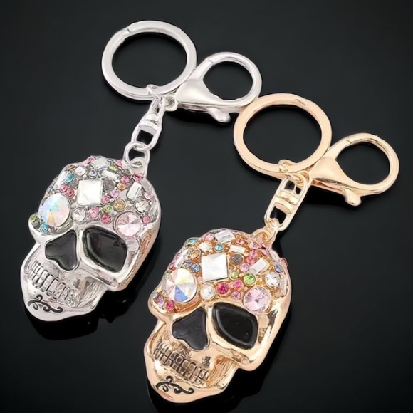 Accessories | Large Skull Day Of The Dead Keychain Bag Charm | Poshmark